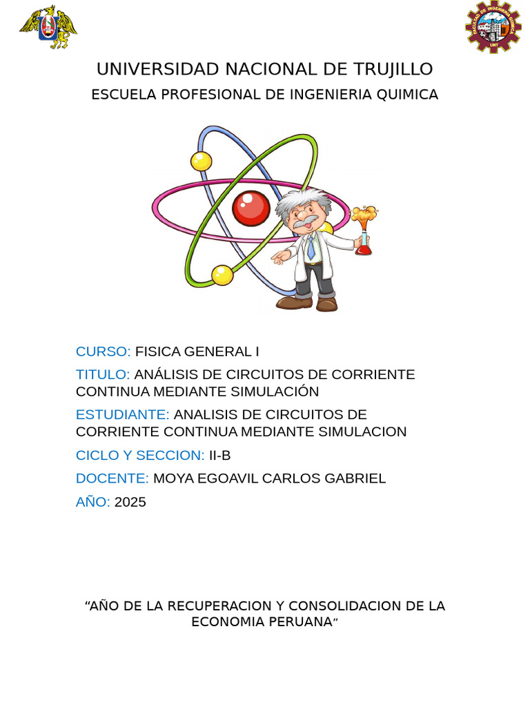 Erik Jhon Rios Nieves Informe Fisica | PDF | Red eléctrica ...
