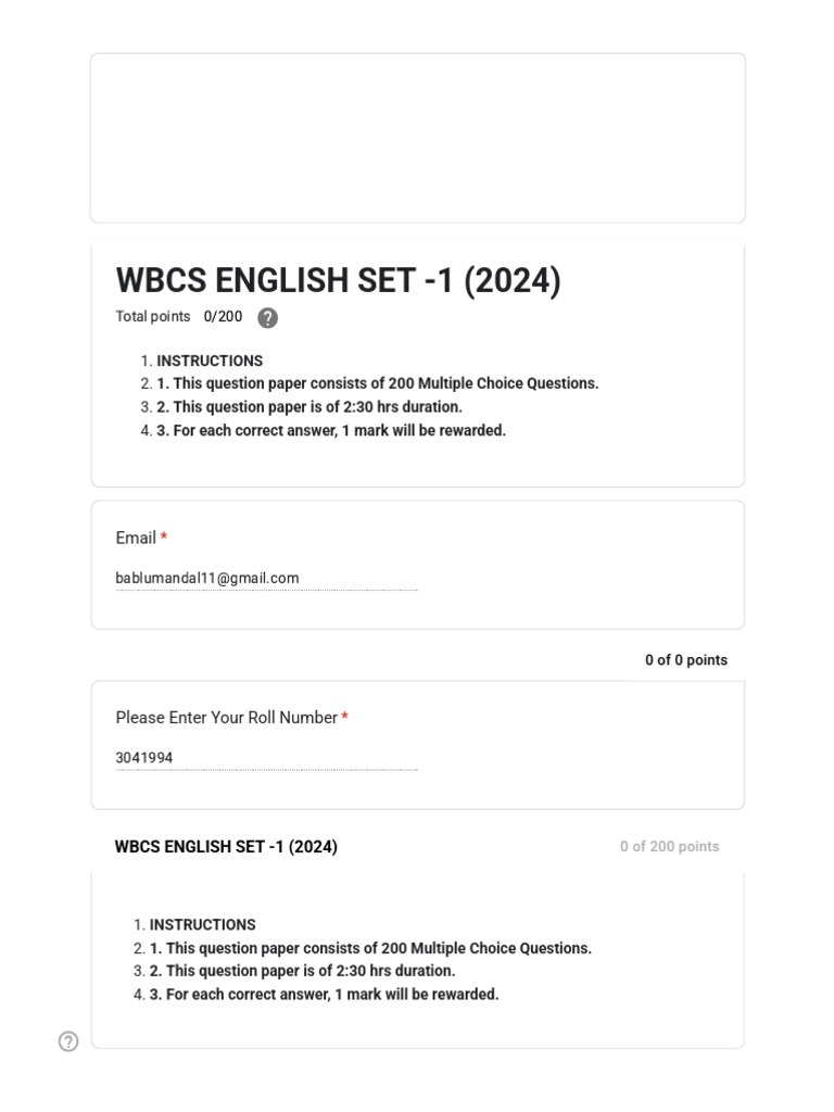 WBCS English Set 1 Questions 2024 | PDF | Meteoroid | Optics