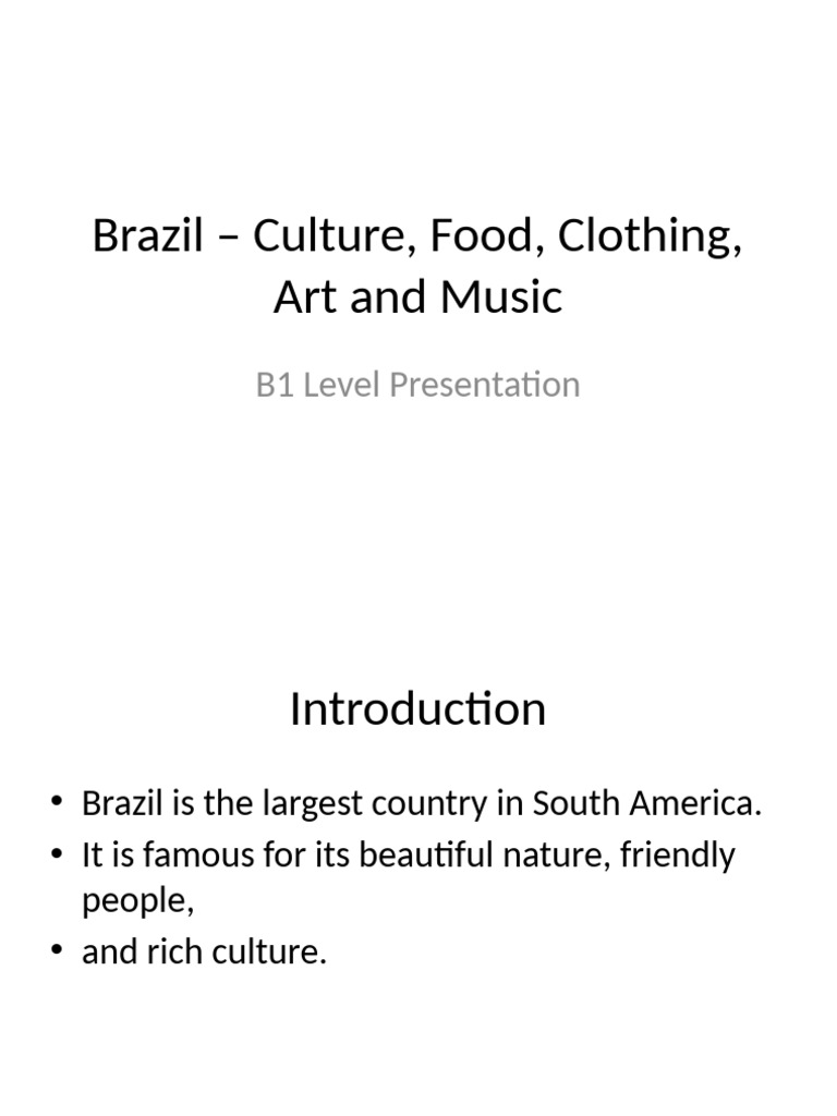 Brazil Presentation B1 | PDF