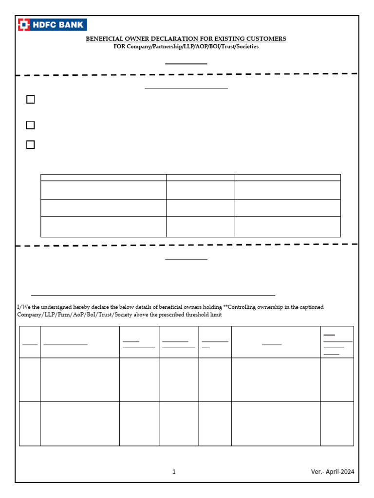Beneficial Owner Declaration Form | PDF