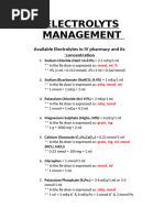 Electrolyte Replacement Guidelines for ICU | PDF | Magnesium | Dialysis