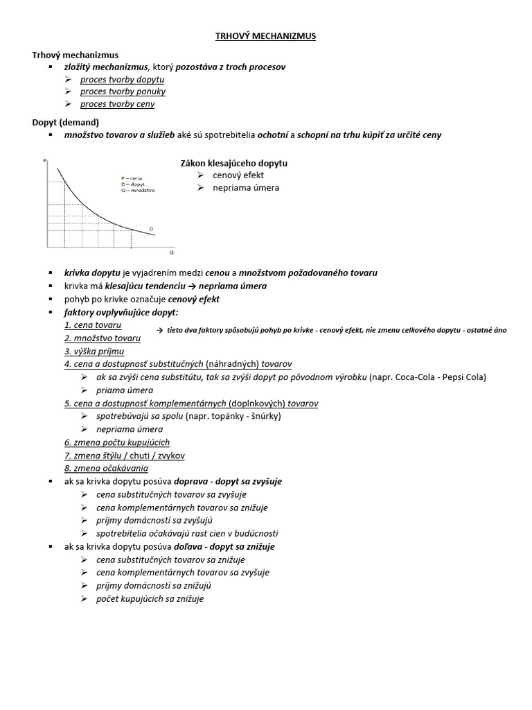 Trhový mechanizmus | PDF