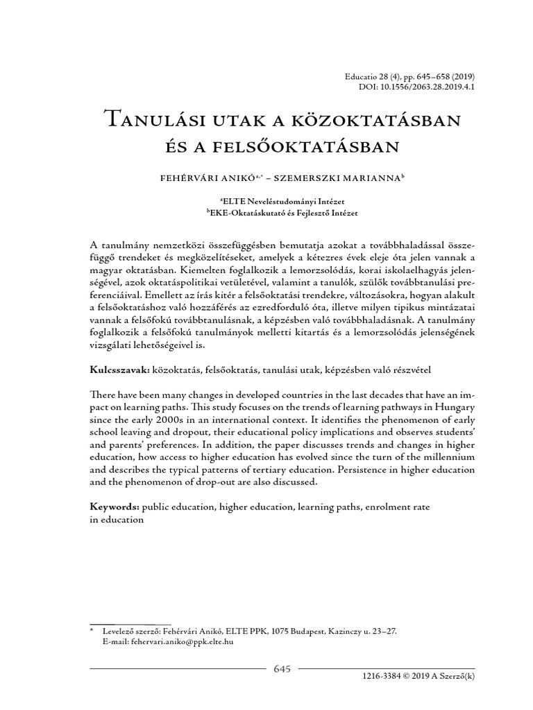 Tanulasi Utak a Kozoktatasban Es a Felso | PDF