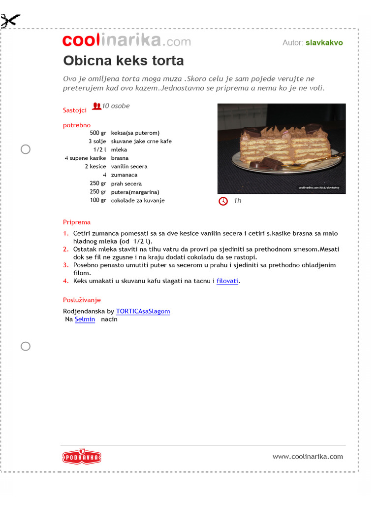 Obicna Keks Torta | PDF