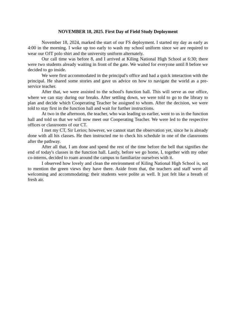 Daily Journal Field Study | PDF | Concept | Behavior Modification