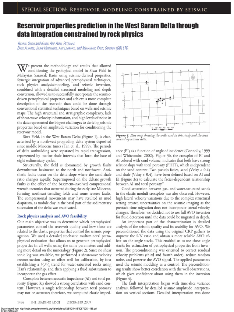 Reservoir Properties Prediction in The West Baram Delta Through | PDF ...