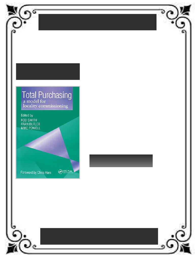Total Purchasing A Model for Locality Commissioning 1st Edition Butler ...