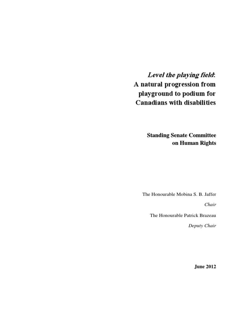 Level The Playing Field: A Natural Progression From Playground To ...