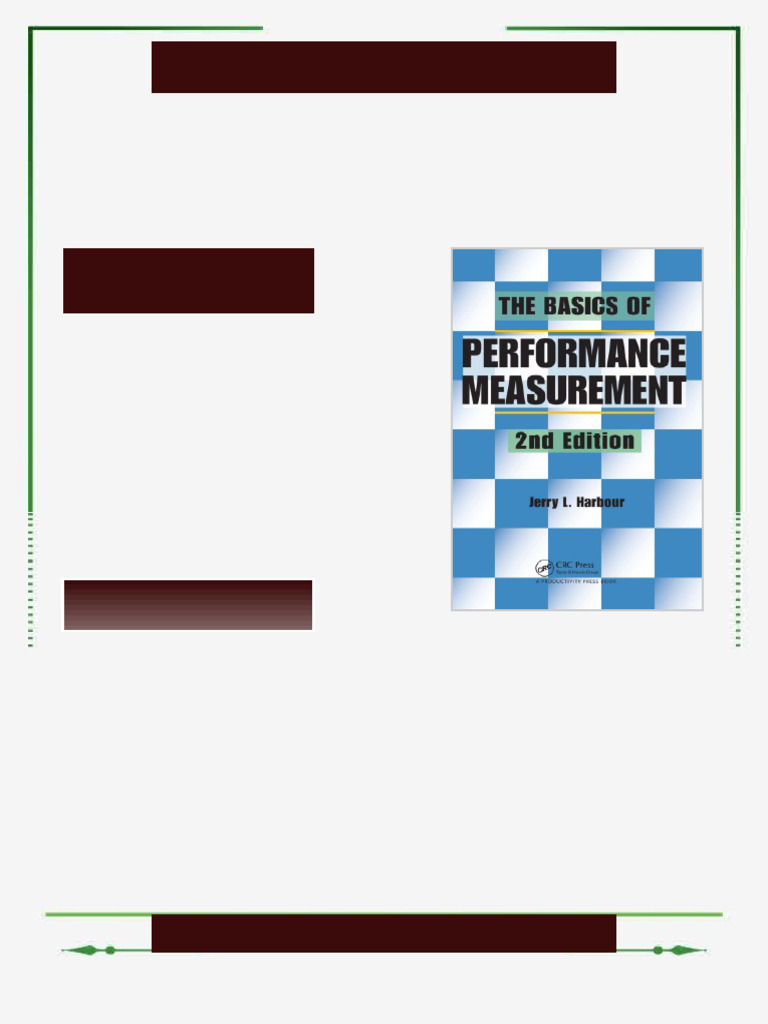 The Basics of Performance Measurement Second Edition Harbour ebook ...