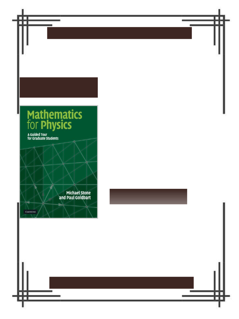 Mathematics for physics a guided tour for graduate students 1st Edition ...