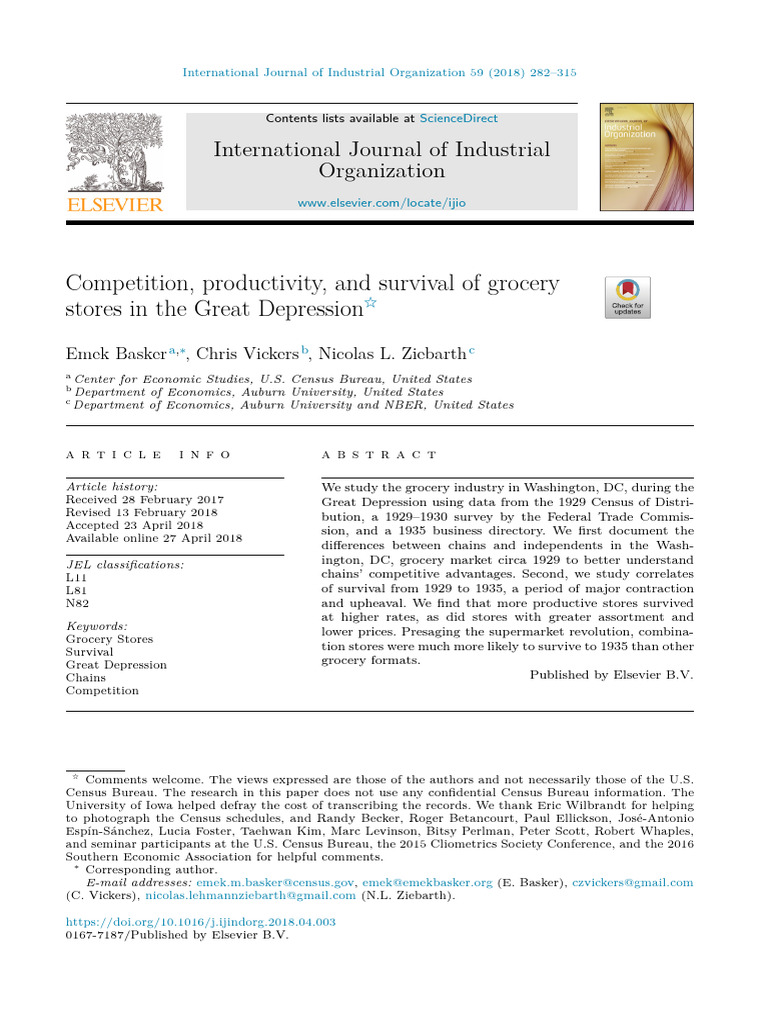 Basker2018_Competition Productivity and Survival of Grocery Stores in ...
