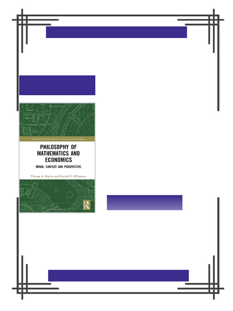 Philosophy of Mathematics and Economics Image Context and Perspective ...