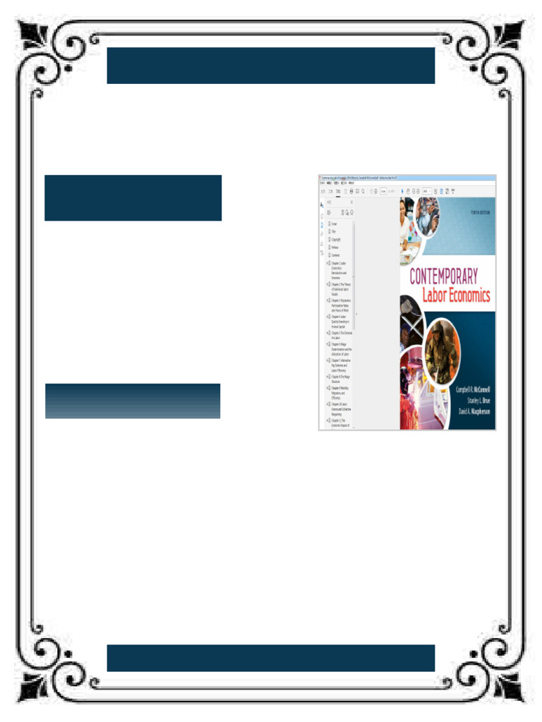 (eBook PDF) Contemporary Labor Economics 10th eBook sample available ...