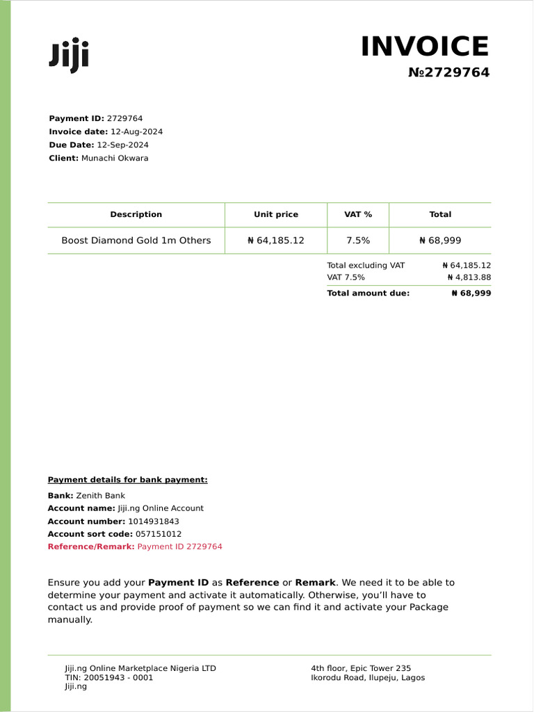 Invoice-Boost Diamond Gold 1-Others | PDF