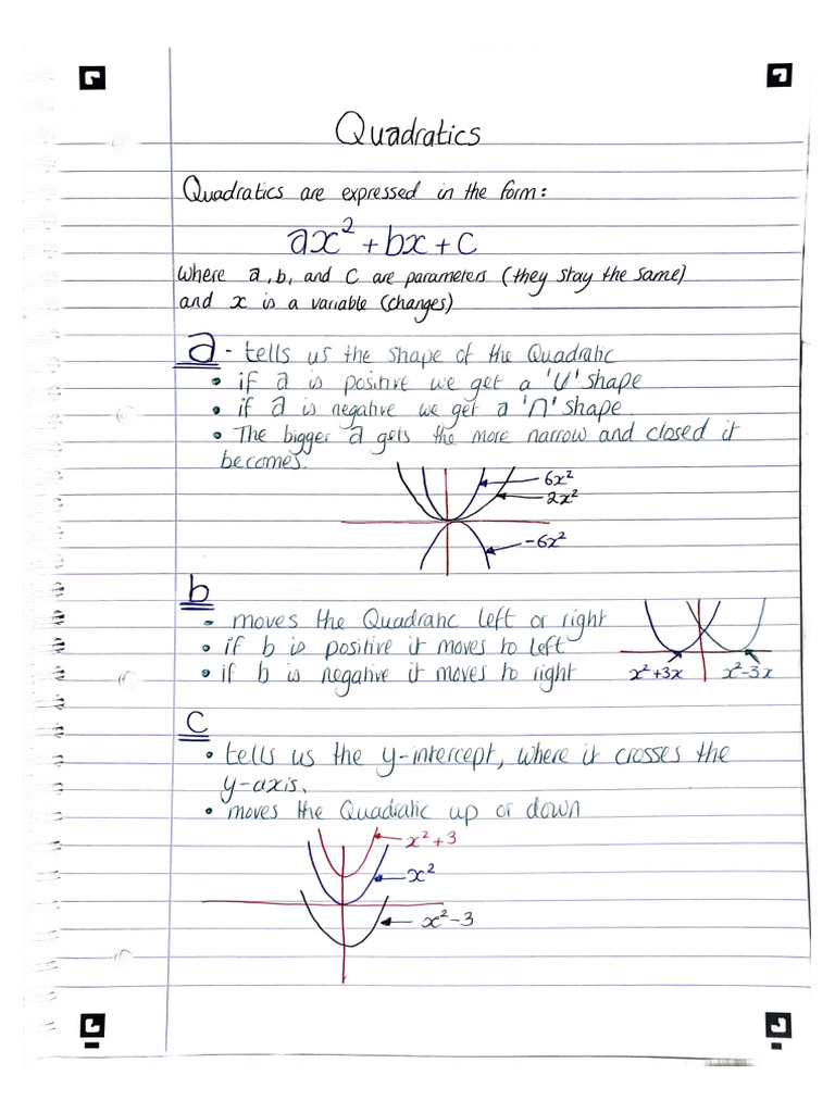 Topic 2. Quadratics PDF | PDF