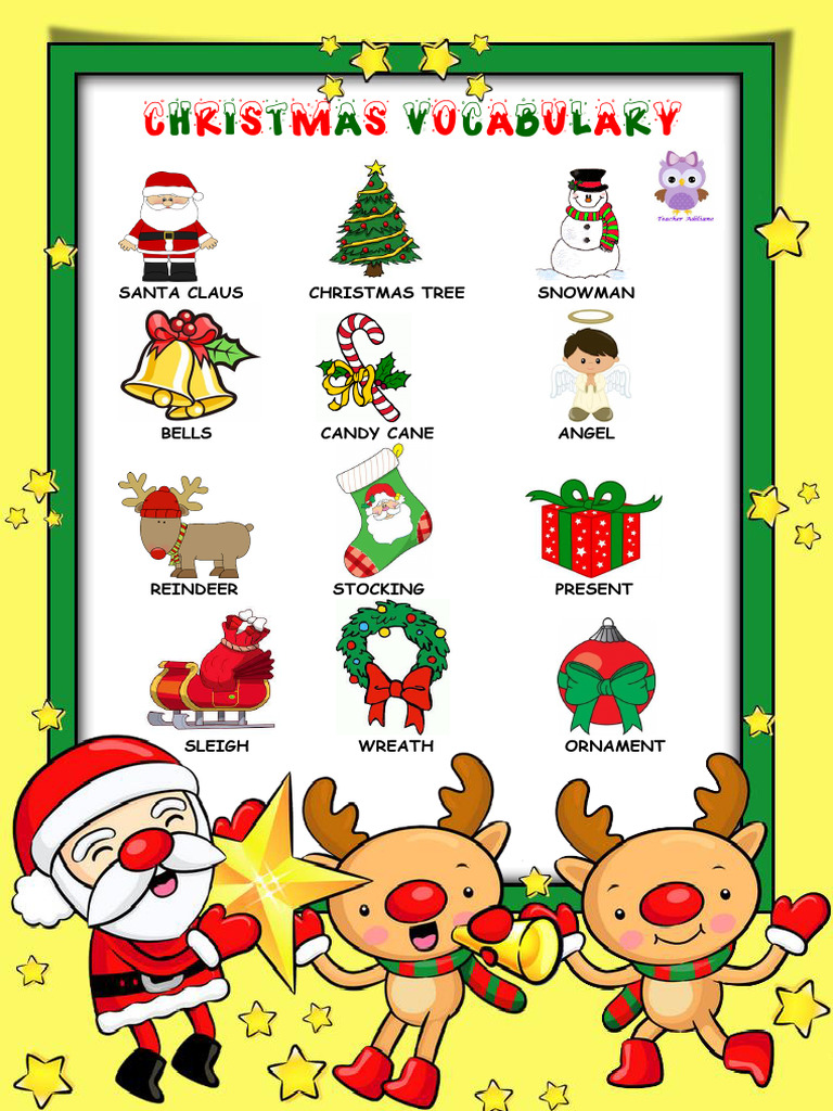 Christmas Vocabulary Exercises Guide | PDF