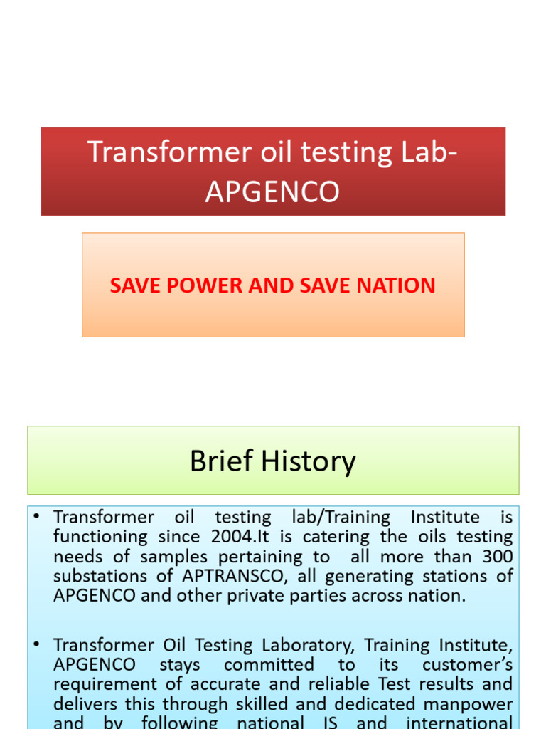 TR oil Testing | PDF
