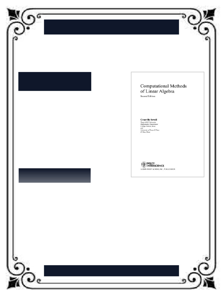 Computational methods of linear algebra 2nd edition Edition Sewell ebook brand-new ebook | PDF