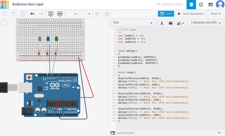 Circuit Design Bodacious Kasi-Lappi - Tinkercad | PDF | Arduino ...