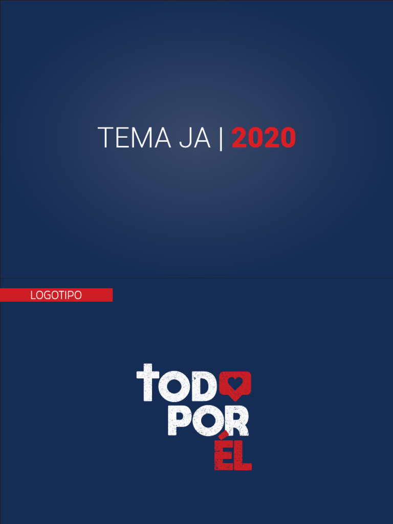 Identidad Visual Del Tema 2020 - Todo Por Él - ESP | PDF