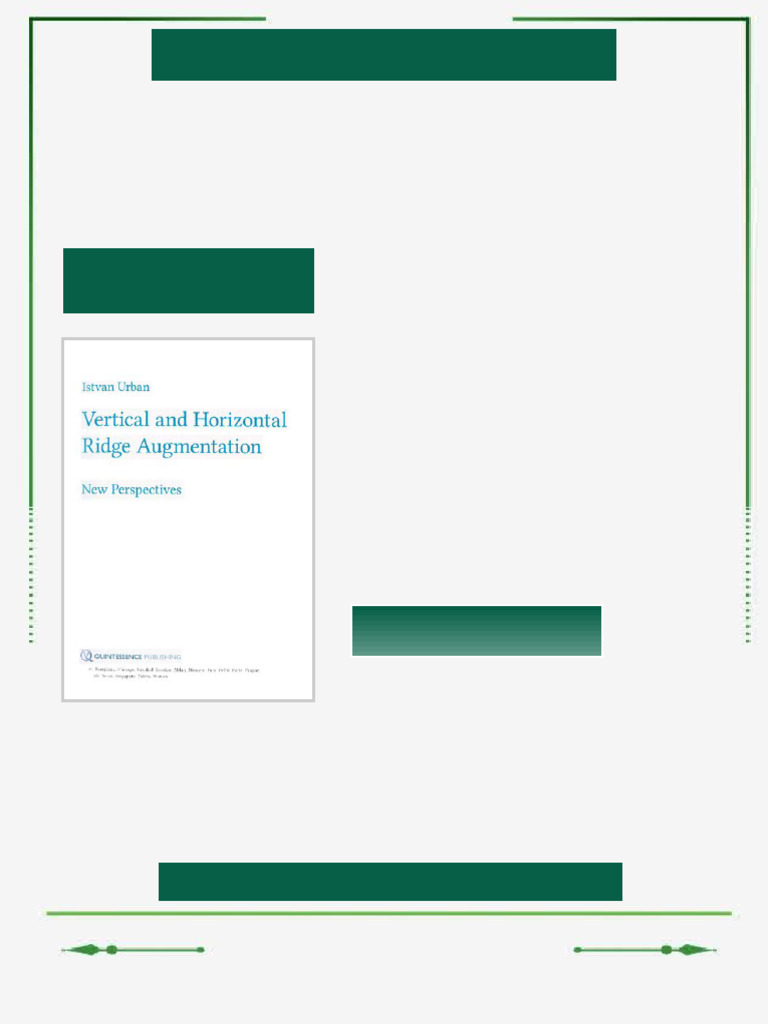 Vertical and Horizontal Ridge Augmentation New Perspectives 1st Edition ...