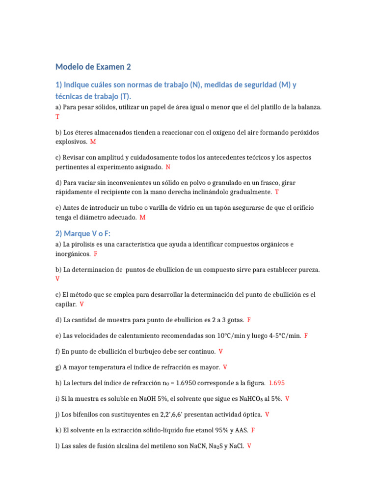 Modelo Examen 2 Completo | PDF | Solvente | Destilación