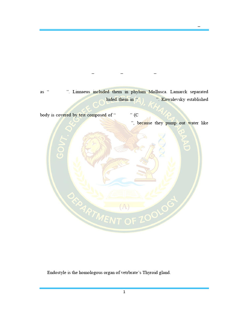 3.1 Urochordata Cepahalochordata Retrogressive Metamorphosis | PDF ...