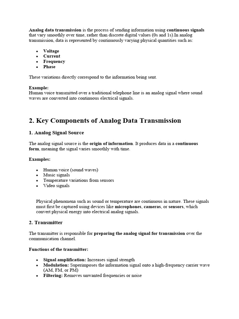 Understanding Analog Data Transmission | PDF | Frequency Modulation | Radio