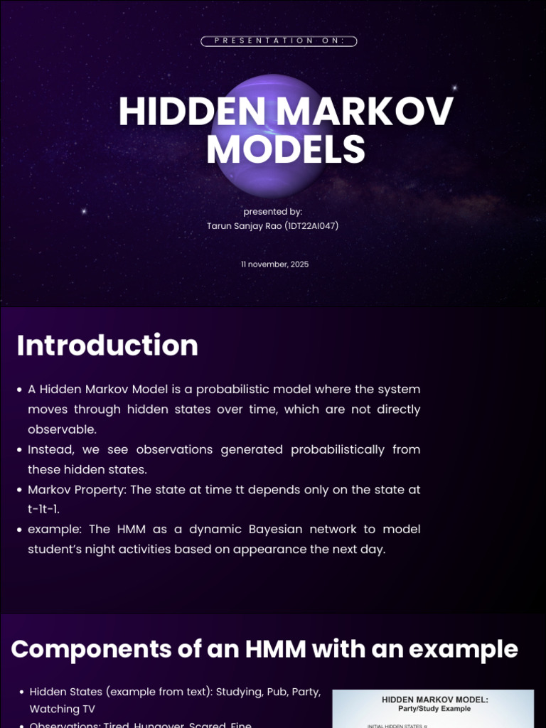 Understanding Hidden Markov Models | PDF | Statistical Theory | Applied ...