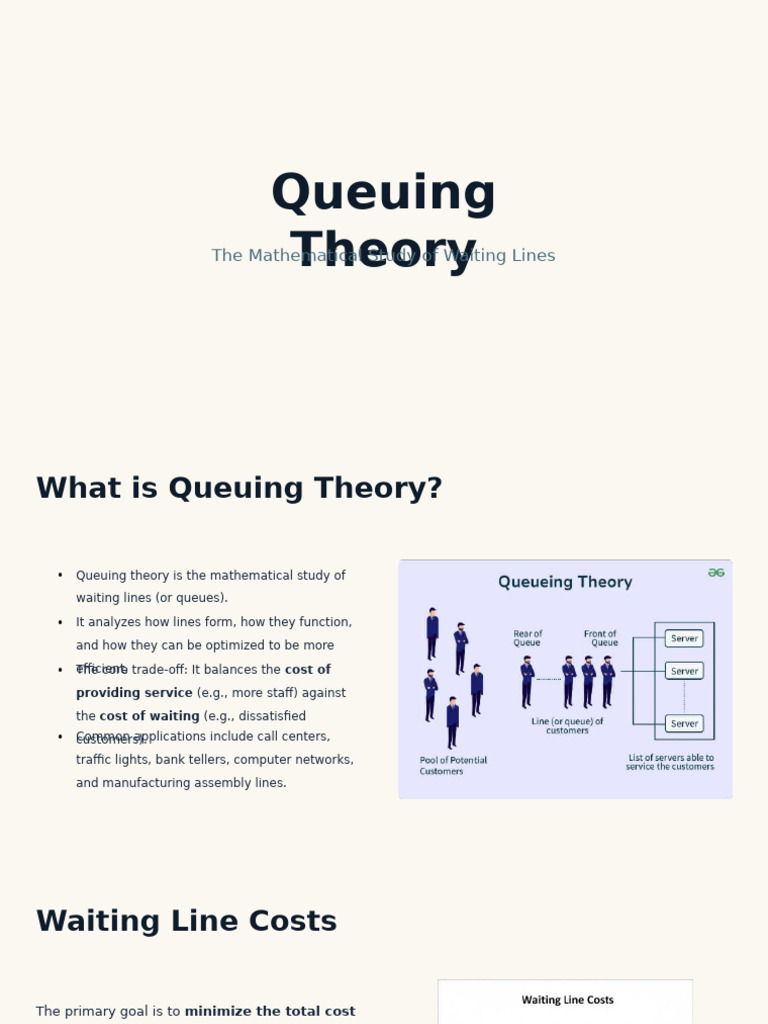 Understanding Queuing Theory Basics | PDF | Operations Research ...