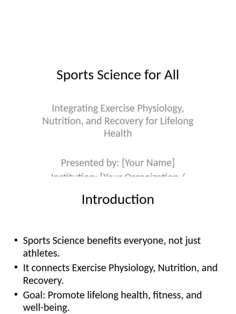 Sports_Science_for_All_Presentation | PDF