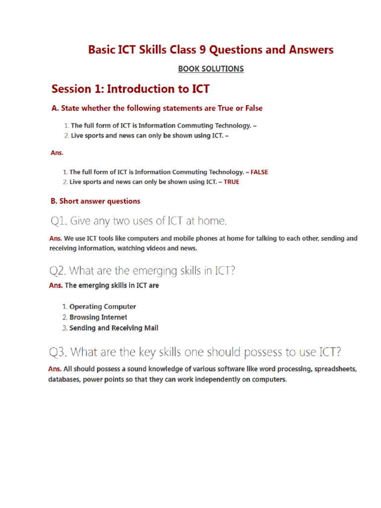 Ict Skills 24-25 | PDF