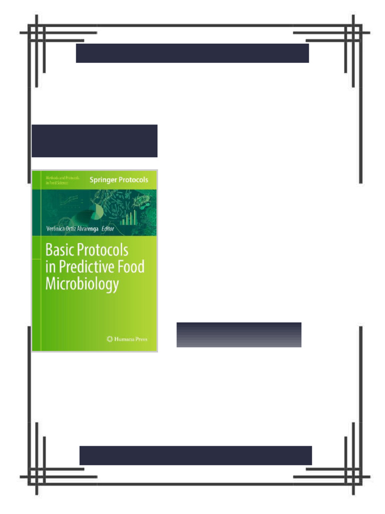 Basic Protocols in Predictive Food Microbiology Methods and Protocols ...