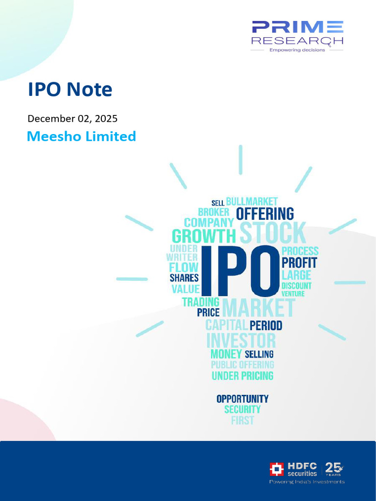 Meesho Limited IPO Overview and Details | PDF | E Commerce | Equity ...