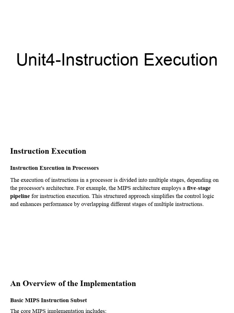 Unit4-Instruction Execution | PDF | Central Processing Unit | Office ...