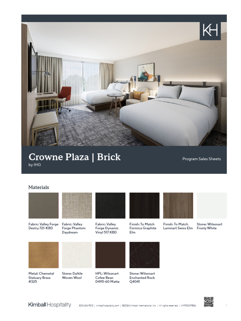 Crowne Plaza Brick Program Sales Sheet | PDF | Manufactured Goods ...