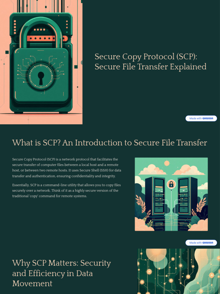 Secure Copy Protocol SCP Secure File Transfer Explained | PDF | Secure ...