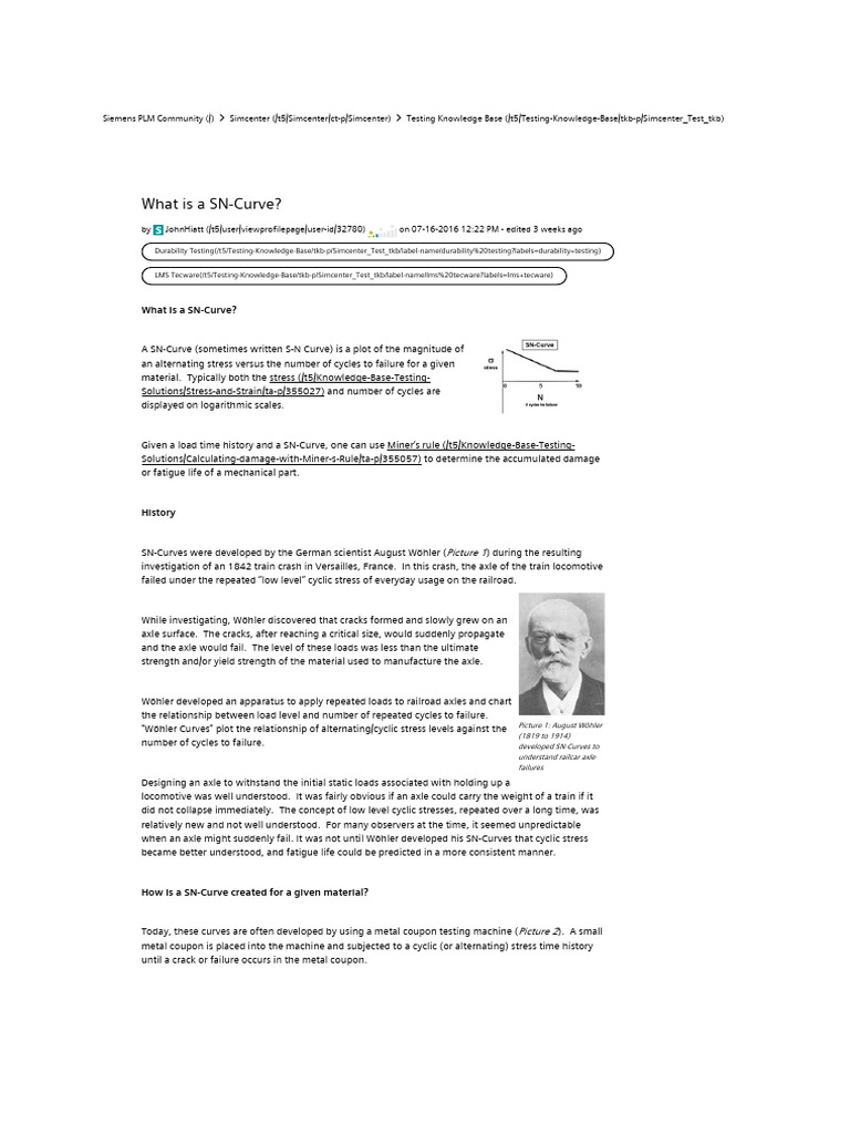 01.what Is A SN-Curve | PDF | Fatigue (Material) | Strength Of Materials