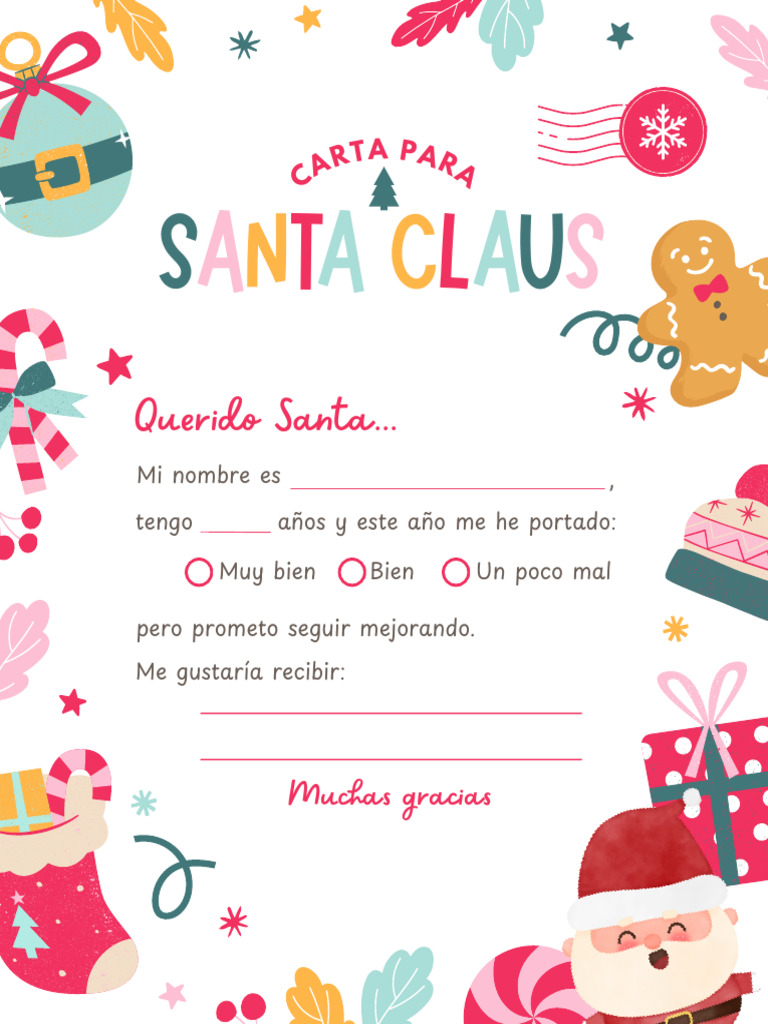 Carta Para Santa Claus Para Niños Divertida Rojo_20251126_143641_0000 | PDF