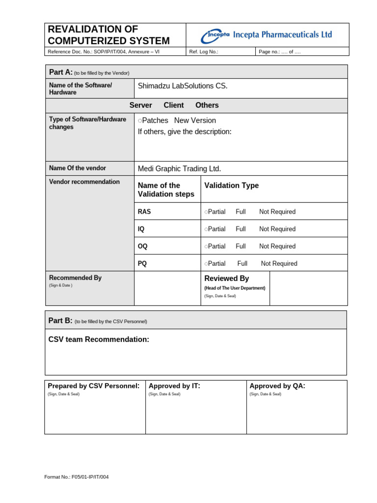 6. Client Annex-Vi-revalidation of Computerized System | PDF