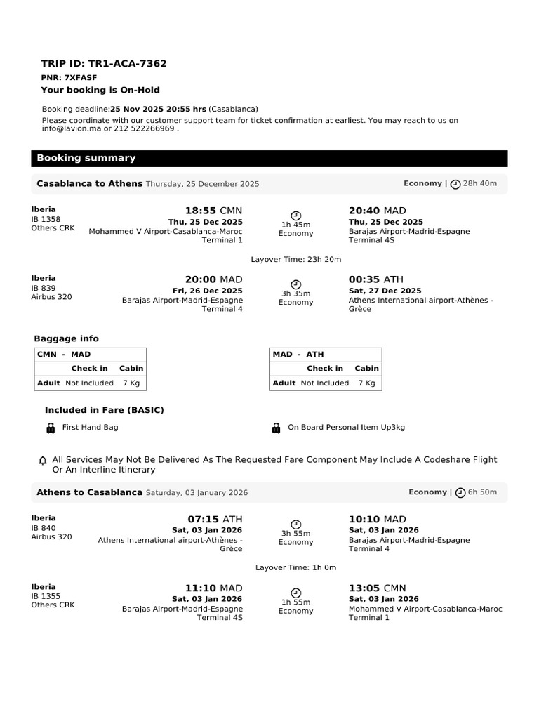 FlightItinerary TR1 ACA 7362 | PDF | Transport | Aviation