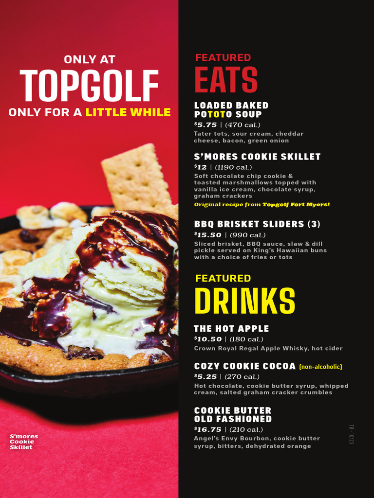 Topgolf Featured Eats and Drinks Menu | PDF | Anheuser Busch Brands ...