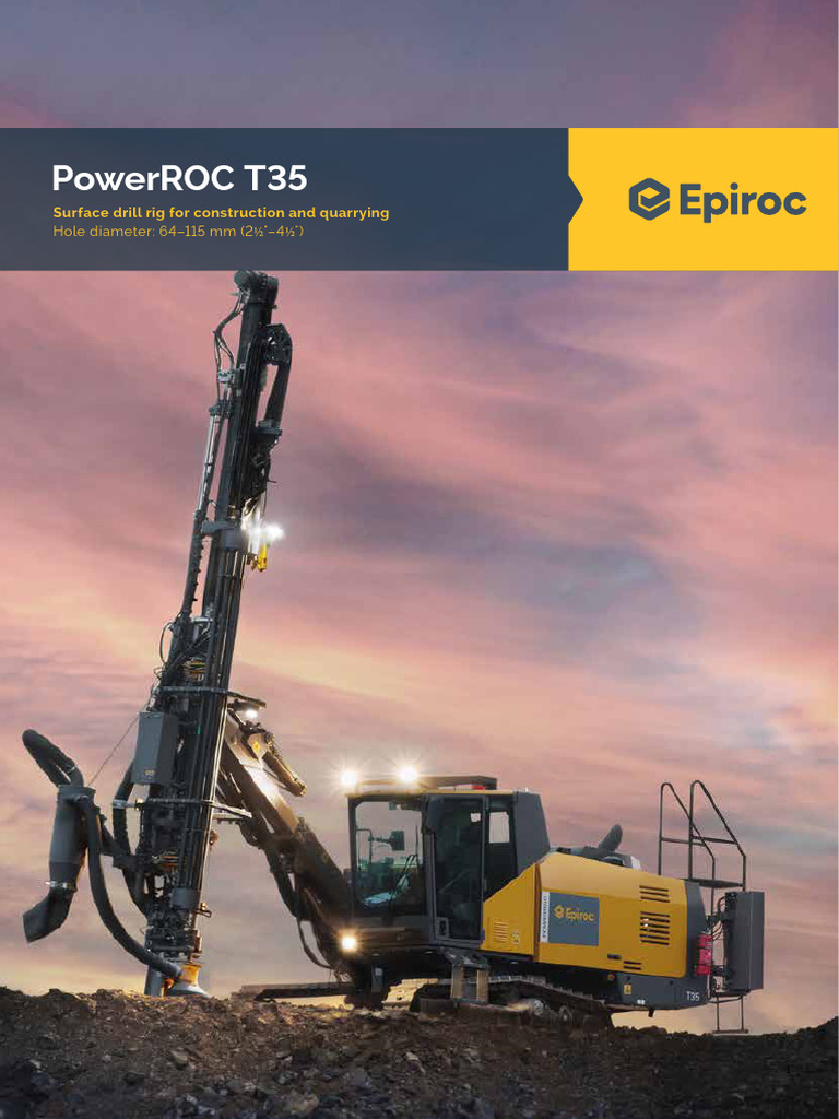PowerROC T35: Efficient Surface Drill Rig | PDF | Diesel Engine | Drill