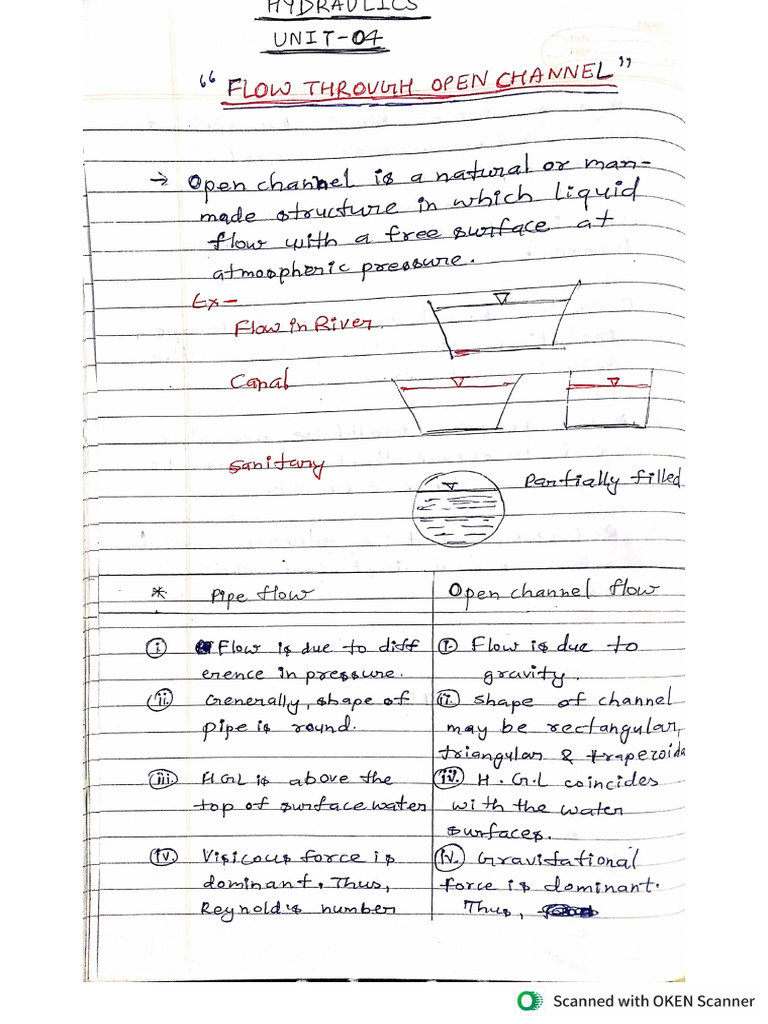 Open Channel Flow | PDF