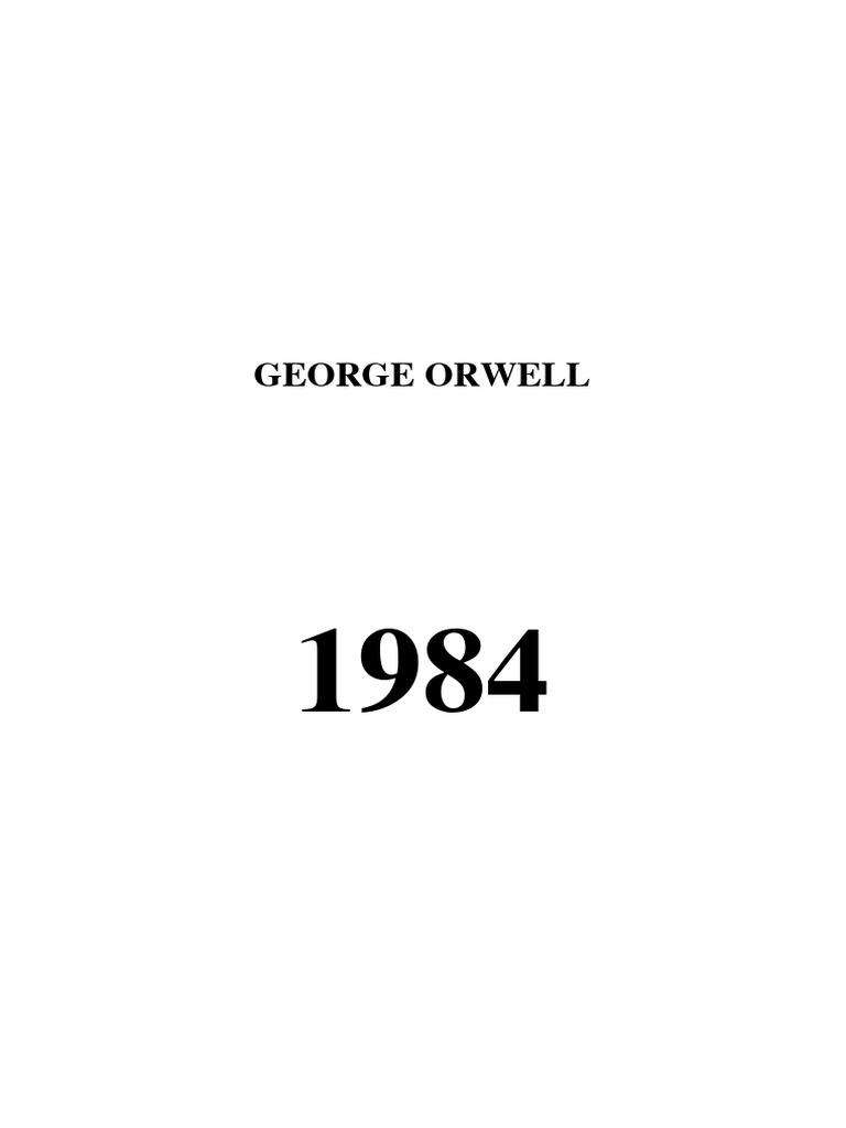 George Orwell 1984 | PDF
