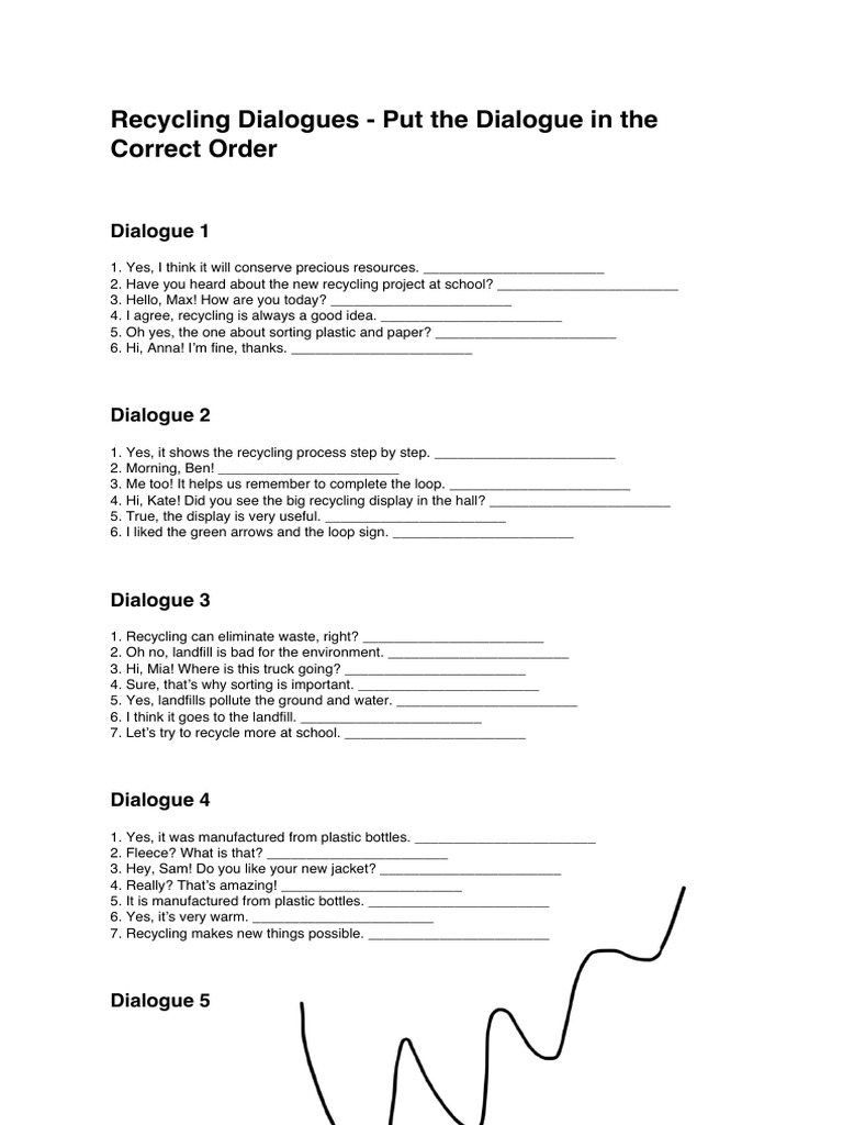 Recycling Dialogues Permutation | PDF | Recycling | Waste