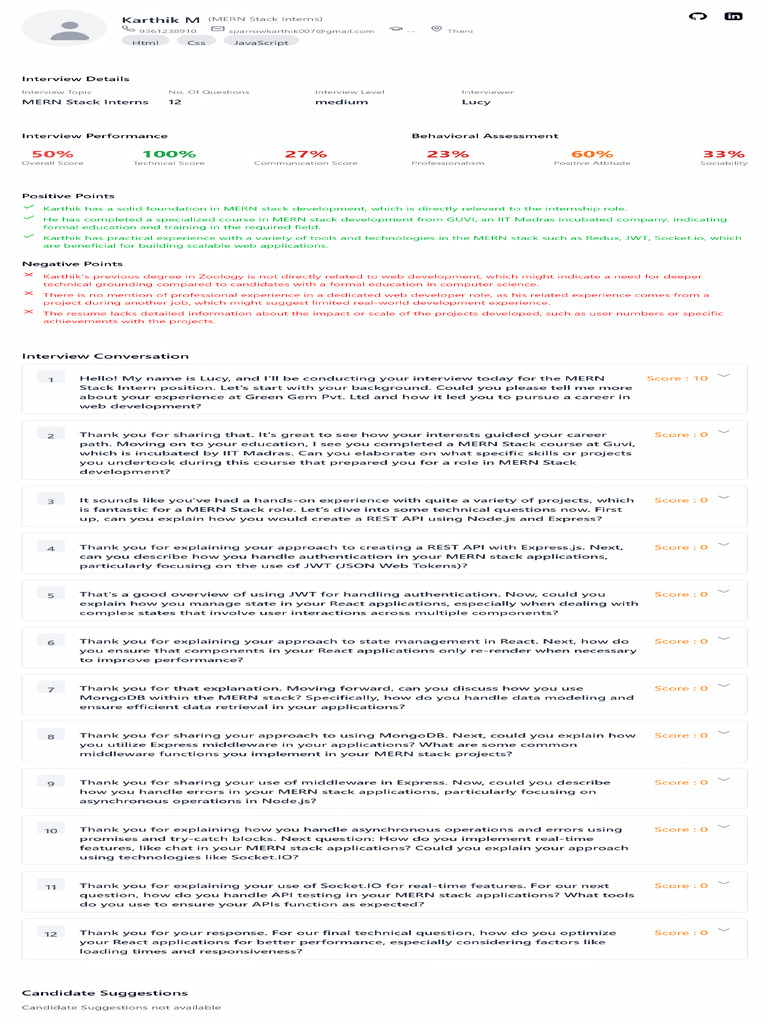 Interview Report | PDF