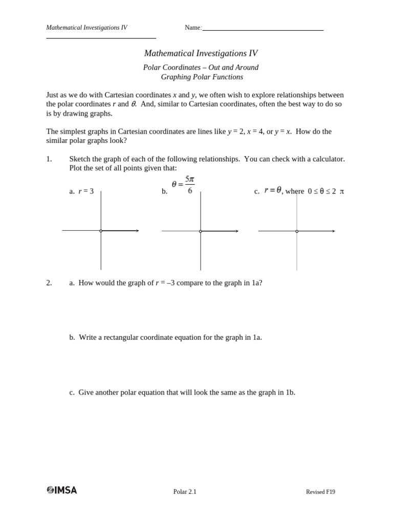 Graphing Polar Functions Explained | PDF | Circle | Equations