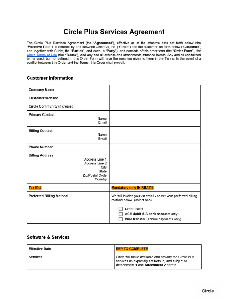 Circle Plus Services Agreement - Branded Apps - LITE [Digital Launchpad ...