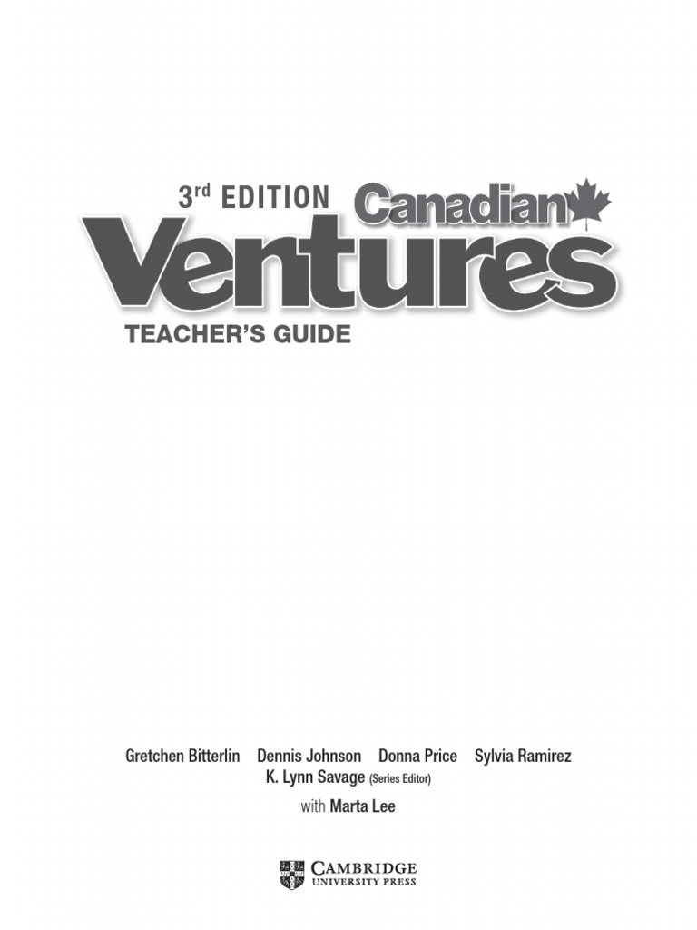 Canadian Teacher's Guide for Ventures 3rd Edition | PDF | Writing ...